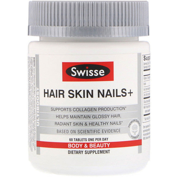 Swisse, Ultiboost, Hair Skin Nails+, 60 Tablets – ME·MORI
