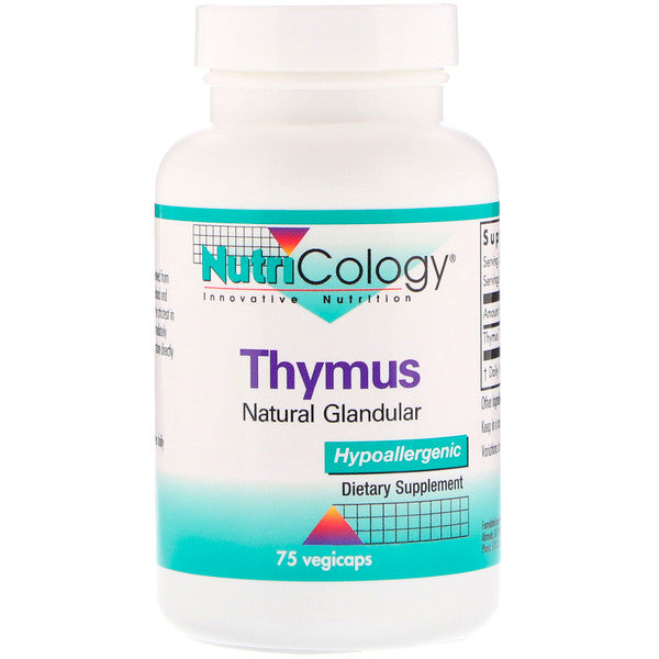 Nutricology, Thymus, 75 Vegicaps – ME·MORI