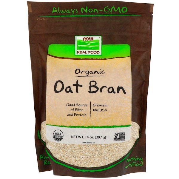 Now Foods, Real Food, Organic Oat Bran, 14 oz (397 g) – ME·MORI