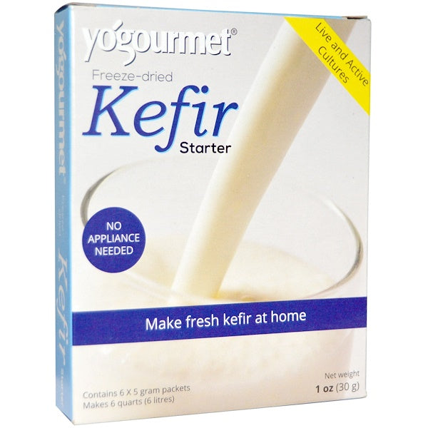 Yogourmet, Kefir Starter, Freeze-Dried, 6 Packets, 5 g Each – ME·MORI